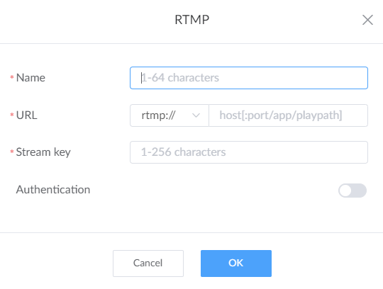 Manage Outputs Streams - Control Hub Documentation
