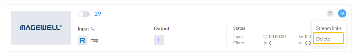 Manage Streaming Channels - Control Hub Documentation