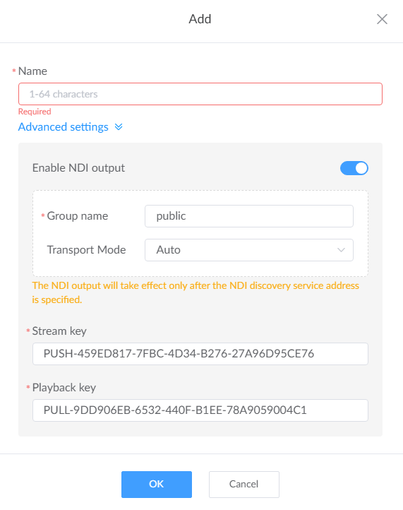 Manage Streaming Channels - Control Hub Documentation