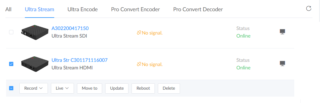 Manage Device Warnings - Magewell Cloud Documentation
